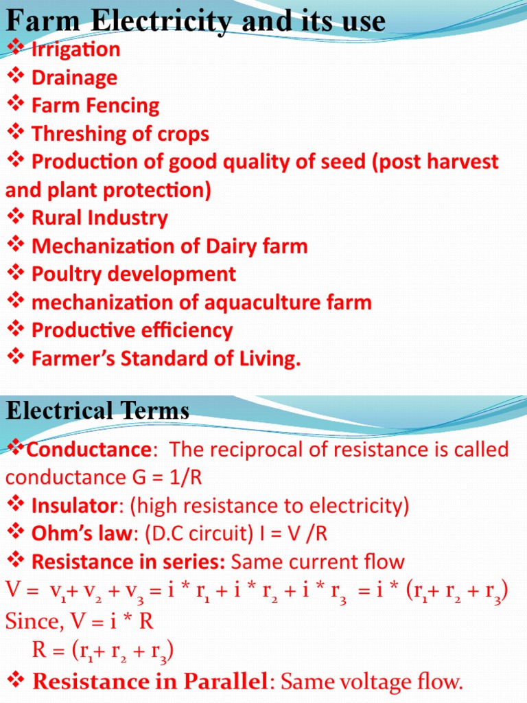 Farm Electricity | PDF | Electric Motor | Electromagnetic Induction