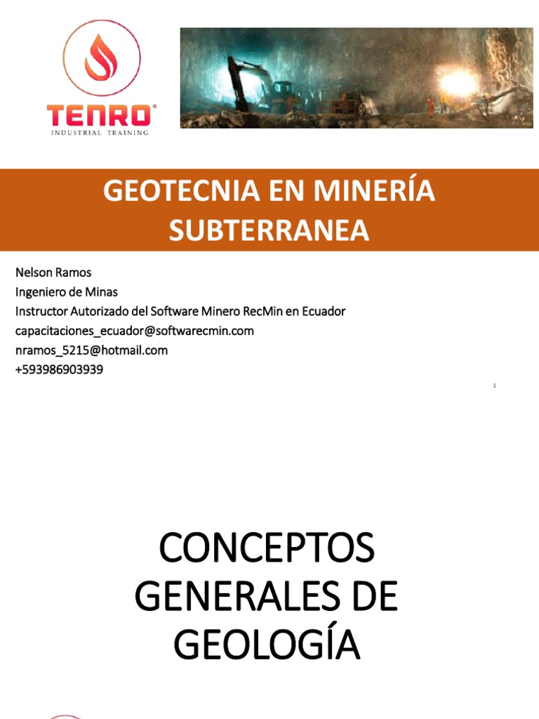 Geotecnia en Minería Subterránea | PDF | Roca clástica | Roca (geología)
