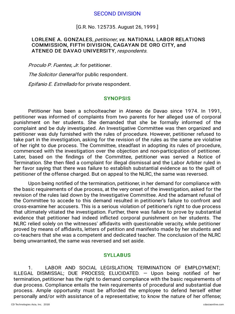 Gonzales vs. NLRC 125735 | PDF | Confrontation Clause | Relevance (Law)