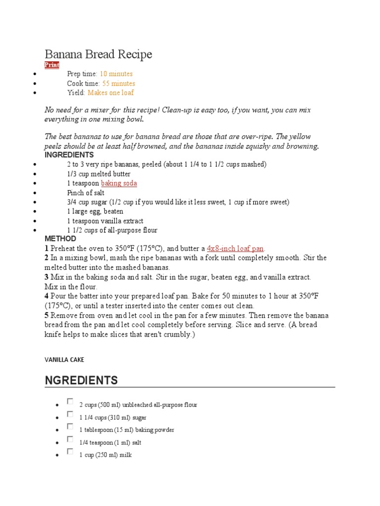 Cake Recipes | PDF | Cakes | Butter