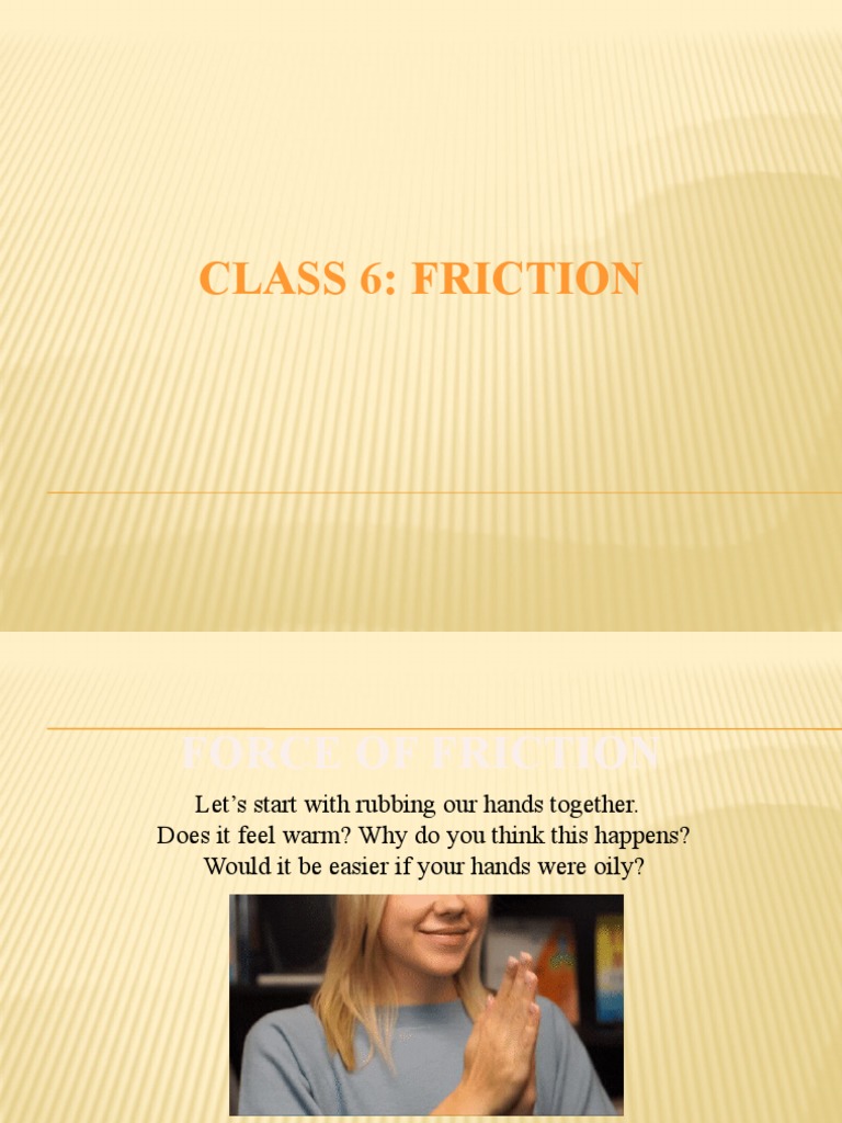 Class8 Science Friction | PDF | Friction | Force