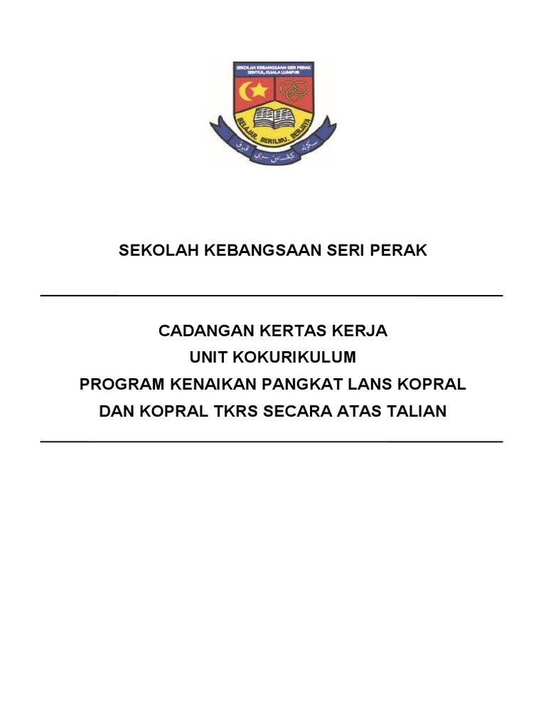 Draf Kerta Kerja Tkrs 2021 | PDF