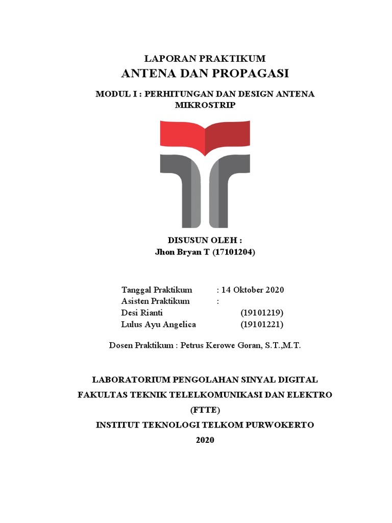 Modul 1 - Perhitungan Dan Design Antena Mikrostrip - 17101204 | PDF