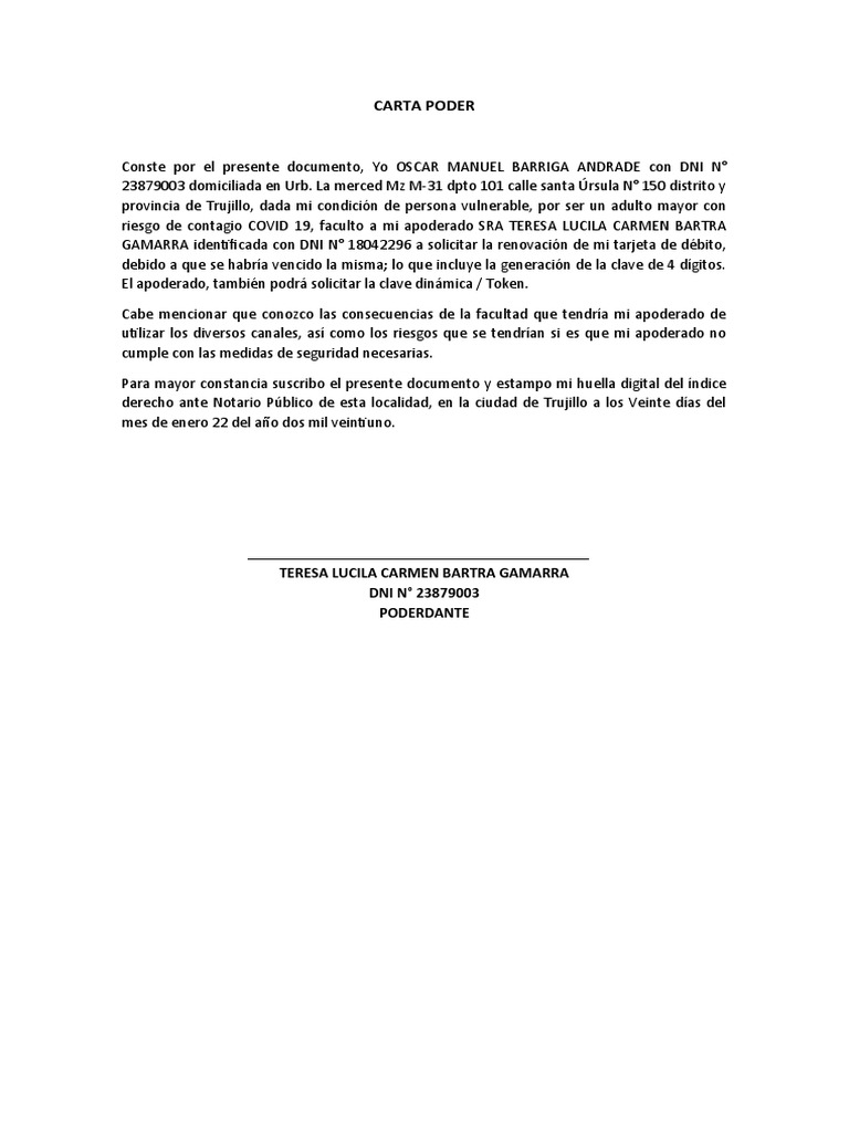 Carta Poder | PDF