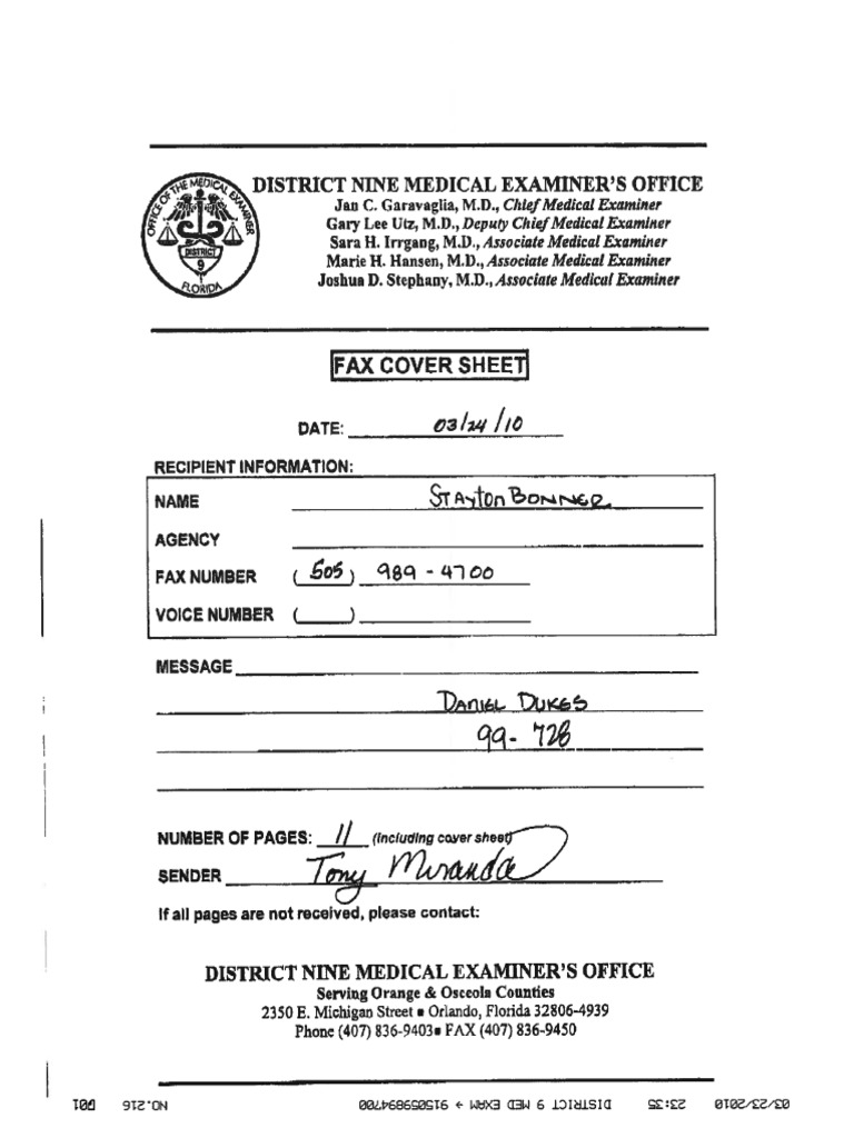 Daniel Dukes Autopsy Report | PDF