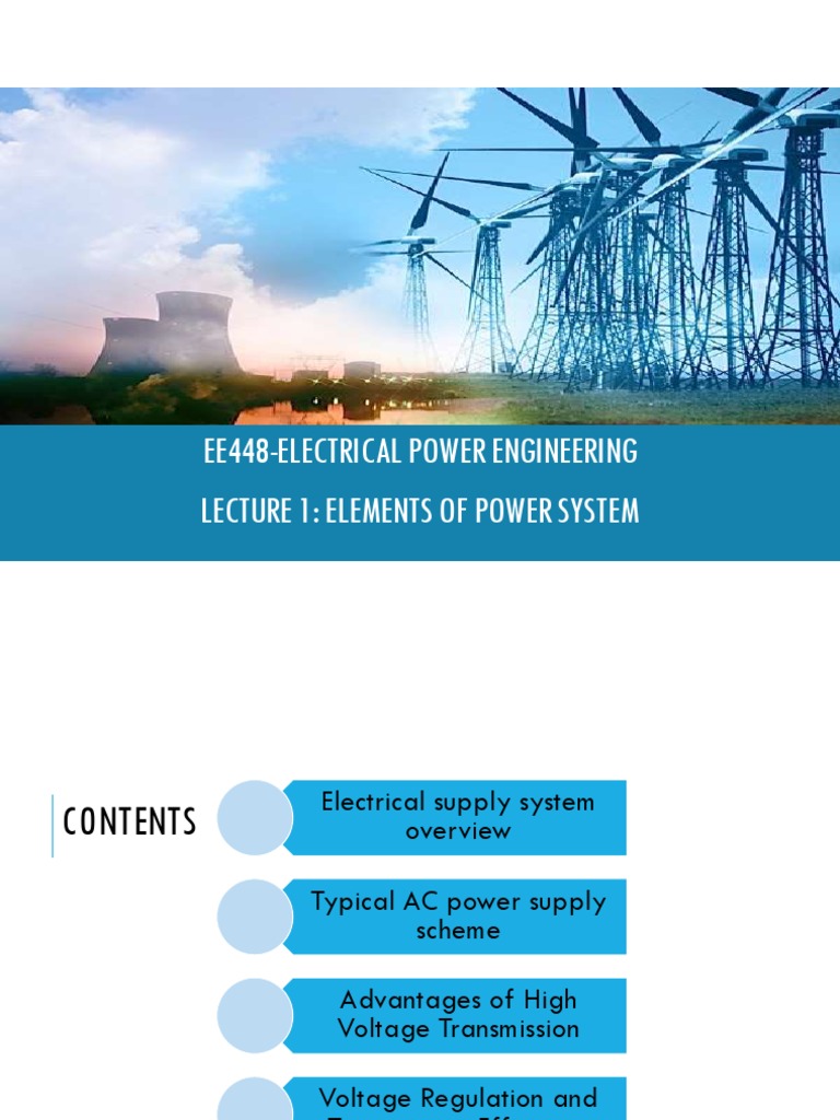 Lec.1 (Elements of Power System) | PDF | Electric Power Transmission ...
