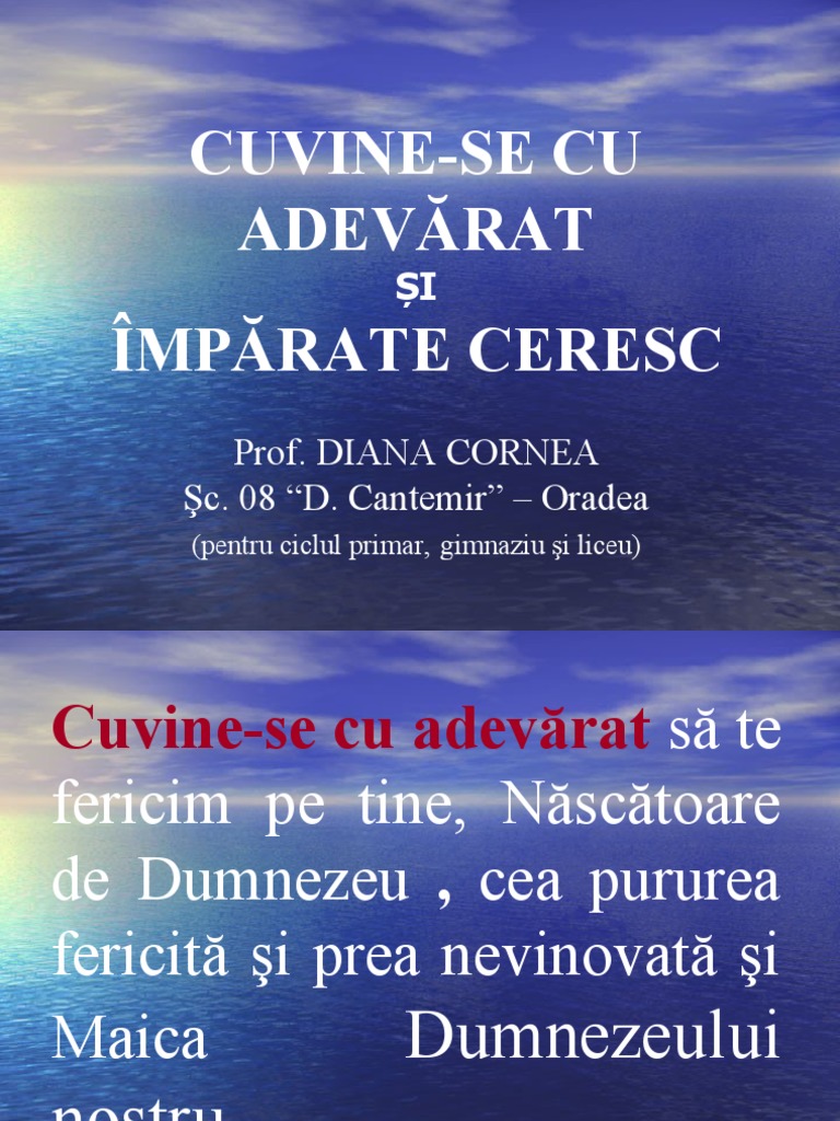 Cuvine-Se Cu Adevarat Si Imparate Ceresc | PDF