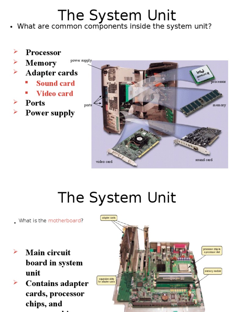 Week 3 Lec The System Unit | PDF | Random Access Memory | Computer Data Storage