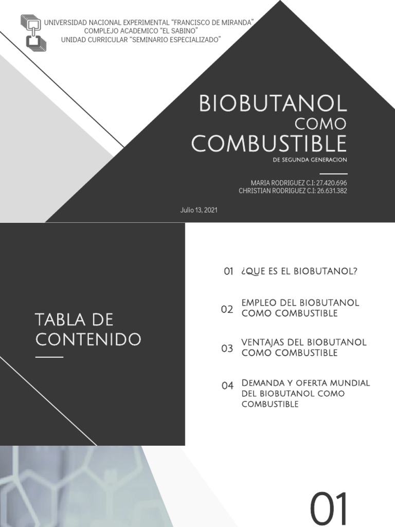 Biobutanol: Combustible del Futuro | PDF | Biocombustible | Energía ...