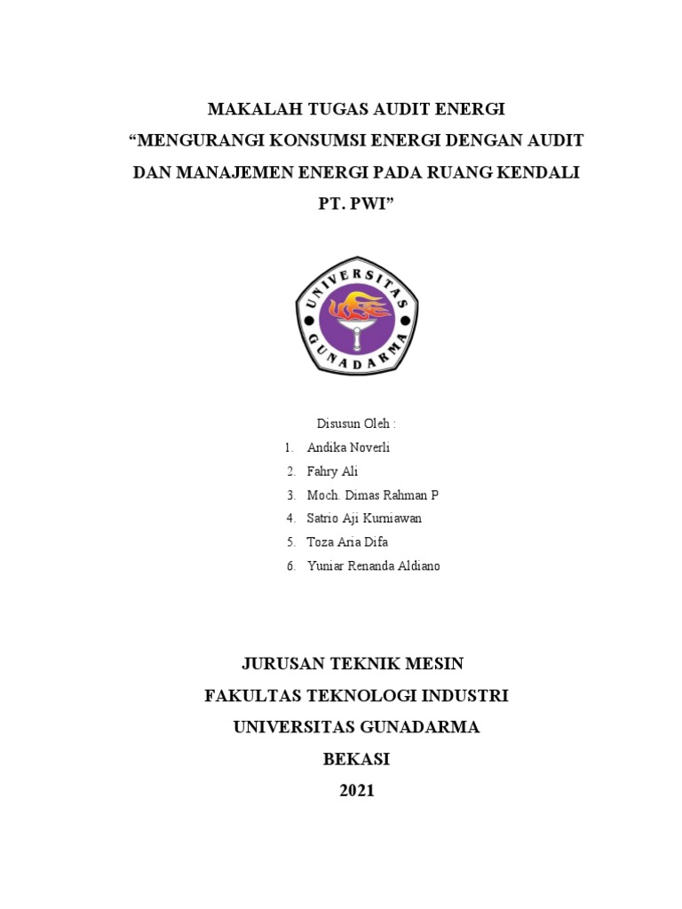 Makalah - Kelompok 4 - Audit Energi - 4IC07 | PDF