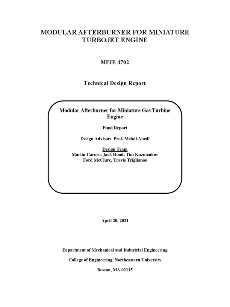 Afterburner Capstone 2 Final Report 1 | PDF | Jet Engine | Internal ...