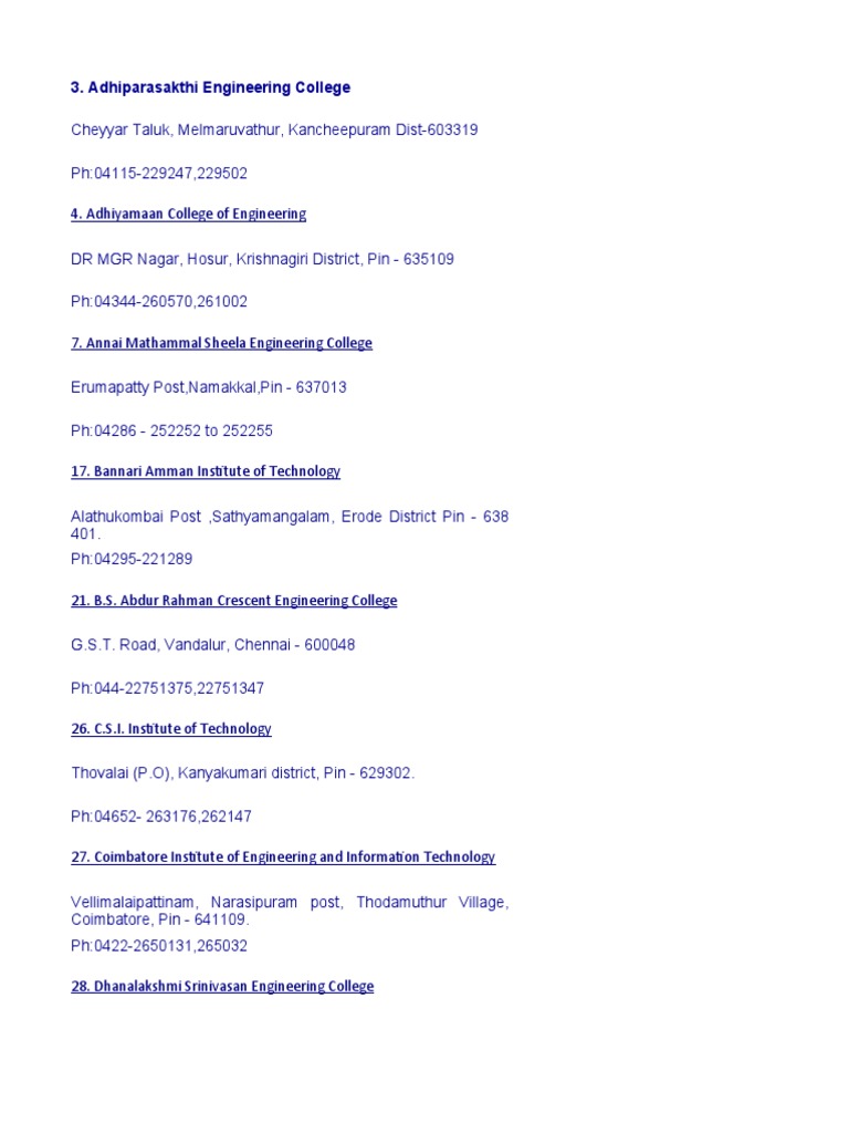 Engineering College Pdf