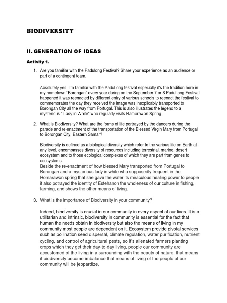 STS Module in Biodiversity, Climate Change, Genetic Engineering | PDF ...