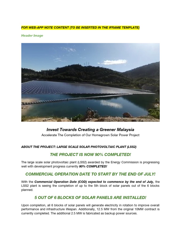 QK - WC283 GTD RTN Andeli Solar | PDF | Electricity Generation | Interest