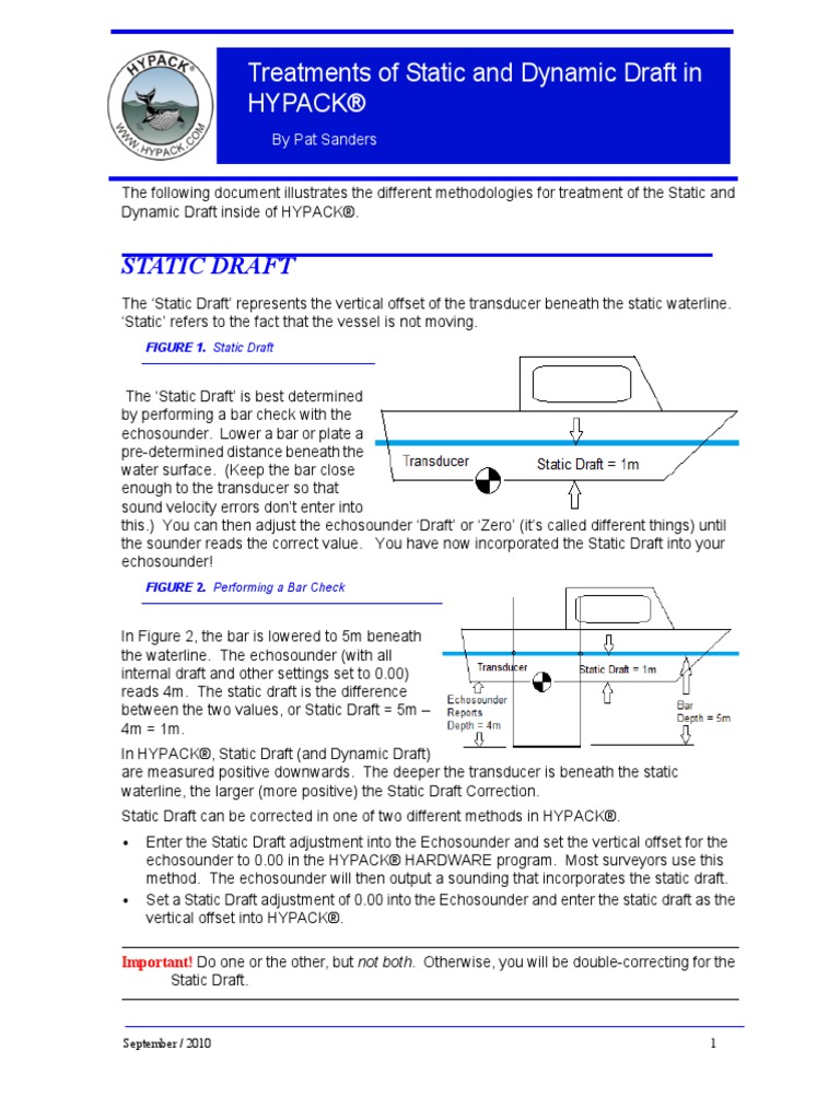 Static and Dynamic Draft in HYPACK | PDF | Surveying | Applied And ...