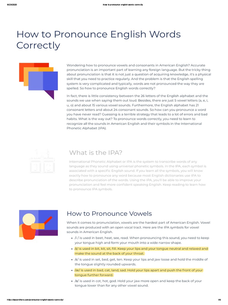 How To Pronounce English Words Correctly | PDF | Consonant | English ...