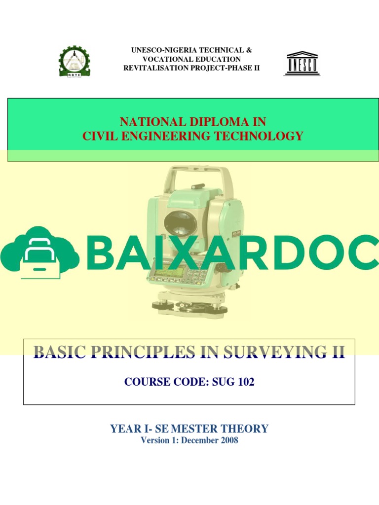 Sug 102 Theory | PDF | Surveying | Metrology
