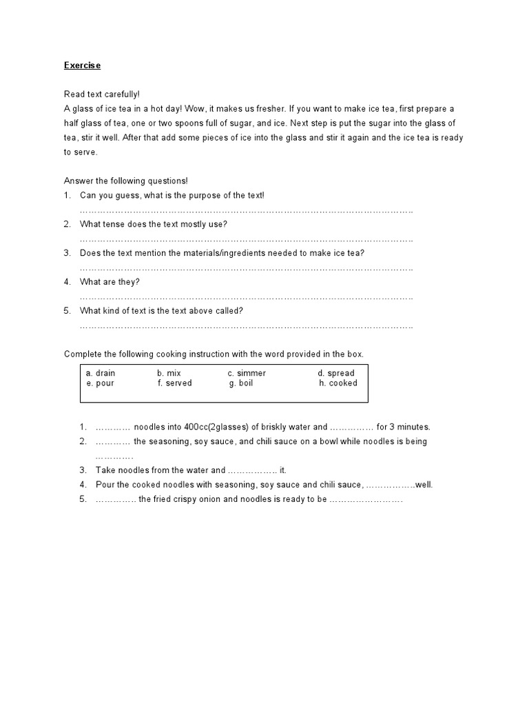 Exercise Procedure Text | PDF | Home & Garden