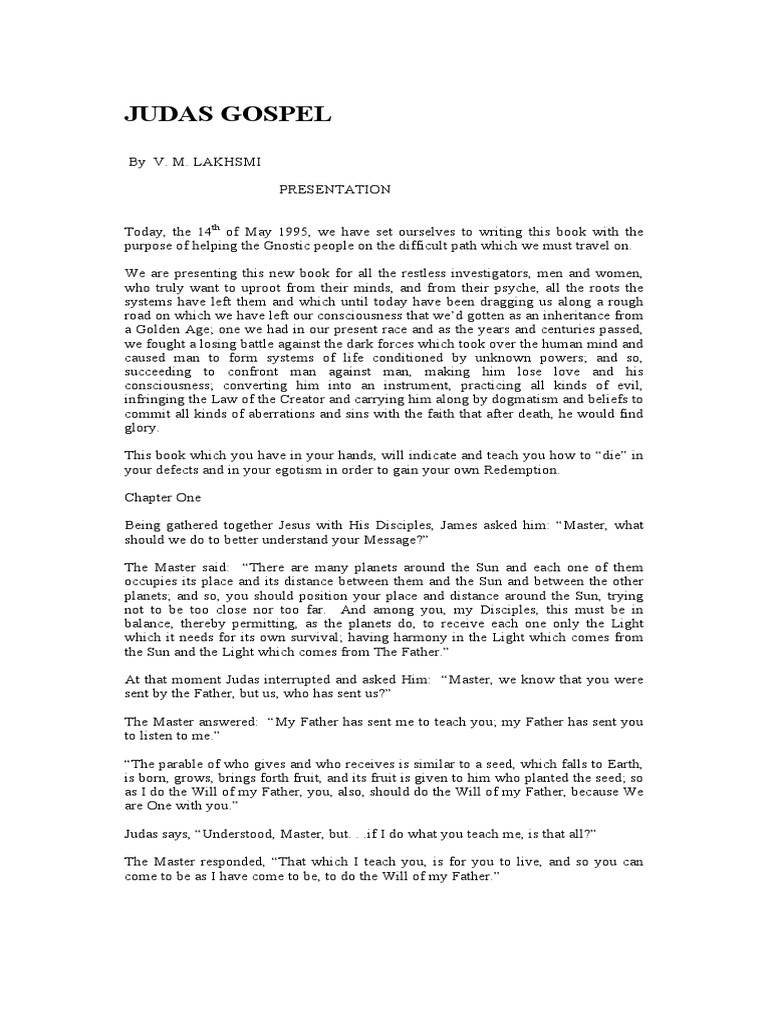 Judas Gospel | PDF | Judas Iscariot | Devil