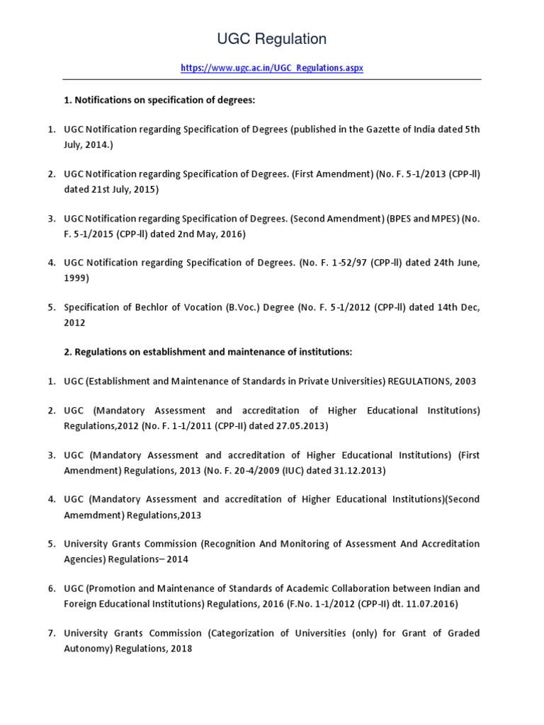 UGC Regulation - 2018 | PDF | Academic Degree | Distance Education