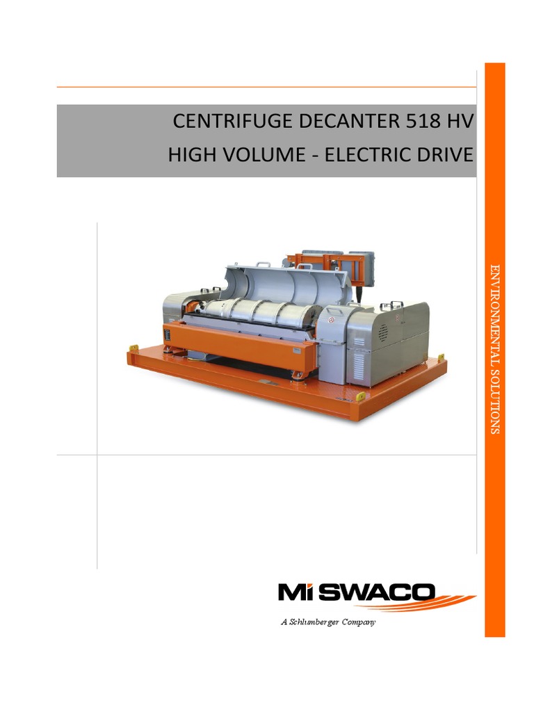 CD518 HV Product Brochure Rev3 | PDF | Centrifuge | Transmission ...