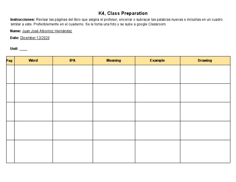 Class Preparation | PDF