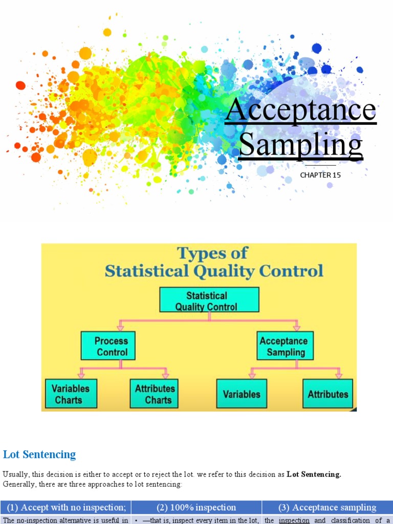 Acceptence Sampling | PDF | Sampling (Statistics) | Statistics