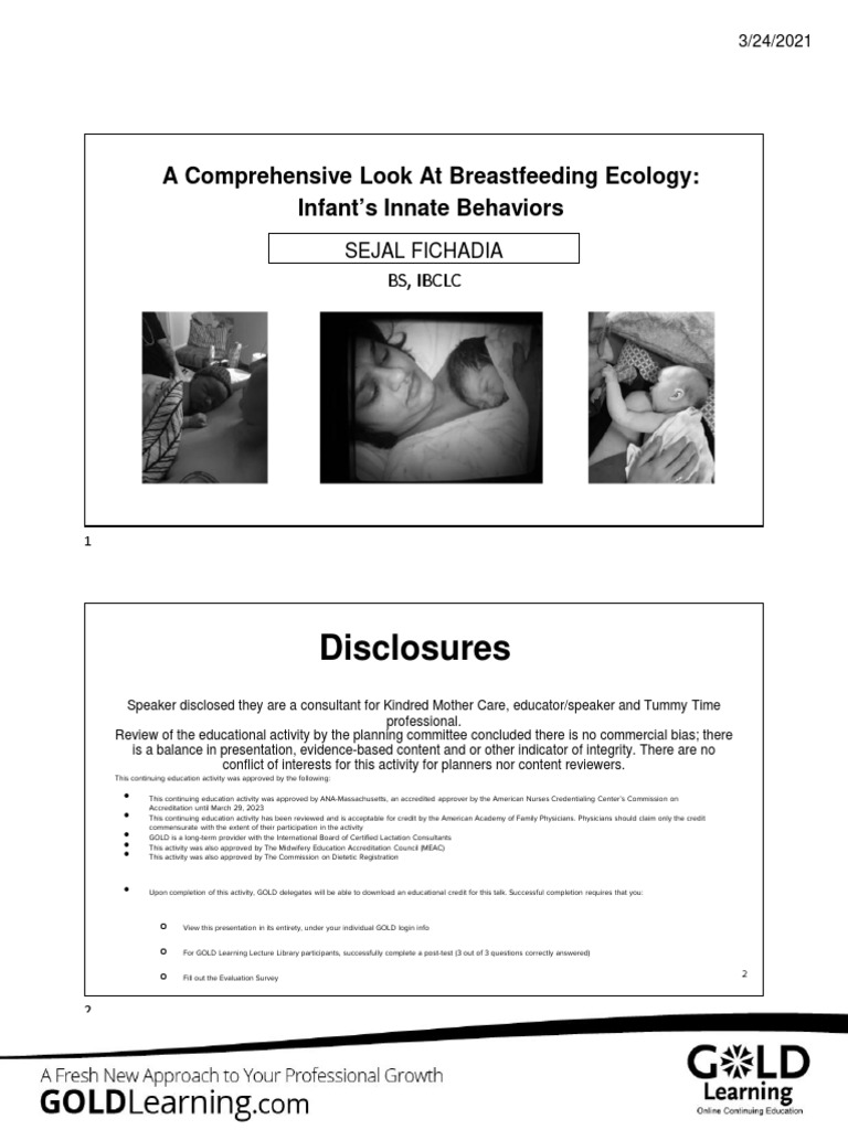 Sejal Fichadia Handout | Download Free PDF | Breastfeeding | Infants