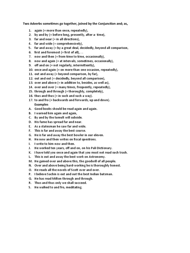 Two Adverbs Sometimes Go Together | PDF