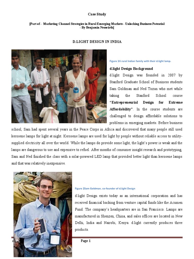 Case Study of D.LIGHT DESIGN IN INDIA | PDF | Retail | Liquefied ...