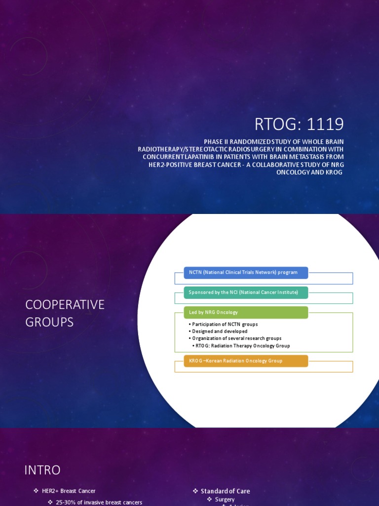 Protocol Rtog 1119 1 | PDF | Radiation Therapy | Breast Cancer