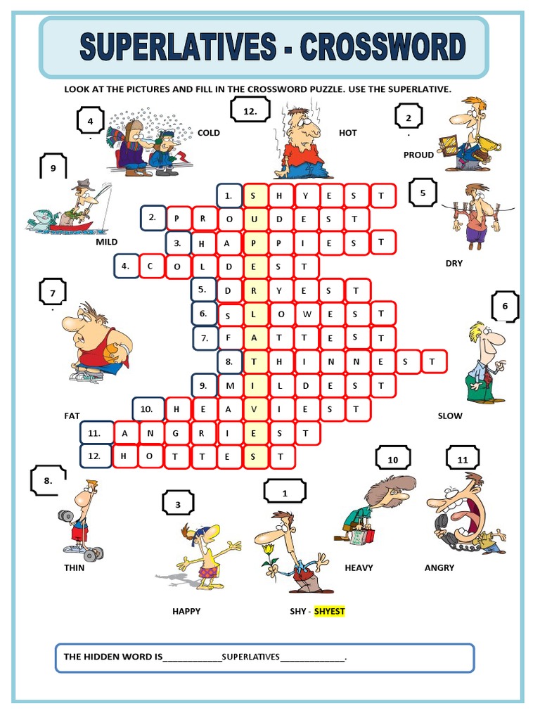 Complete the Superlative Crossword | PDF