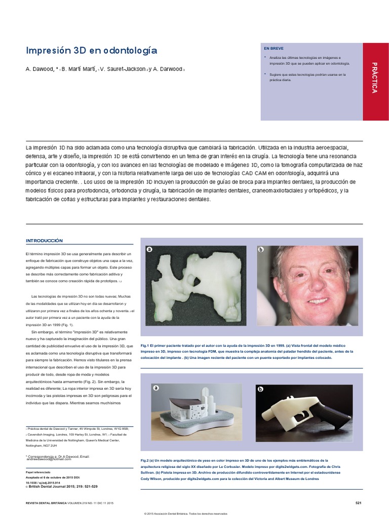 1-3D Printing in Dentistry | PDF | Impresión 3d | Implante dental