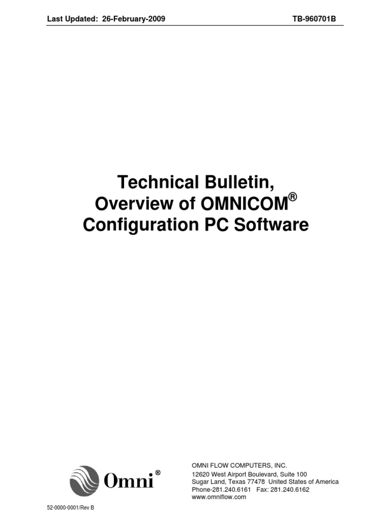 960701B Overview of OMNICOM Configuration PC Software | PDF | Dos ...