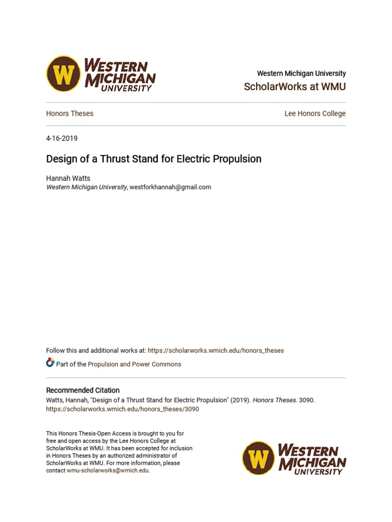 Design of A Thrust Stand For Electric Propulsion Design of A Thrust ...
