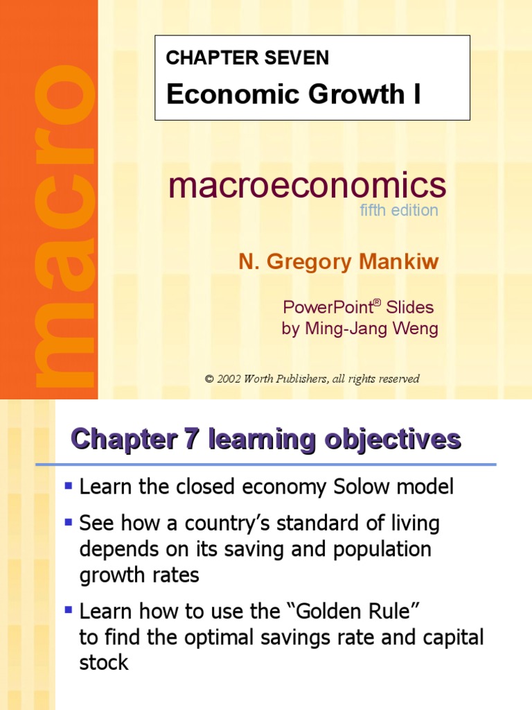 Economic Growth I: Macroeconomics | PDF | Economic Growth | Saving