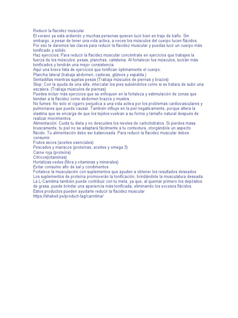 Flacidez Muscular | PDF