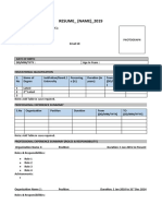 Resume Format for 12th Pass Fresher | PDF
