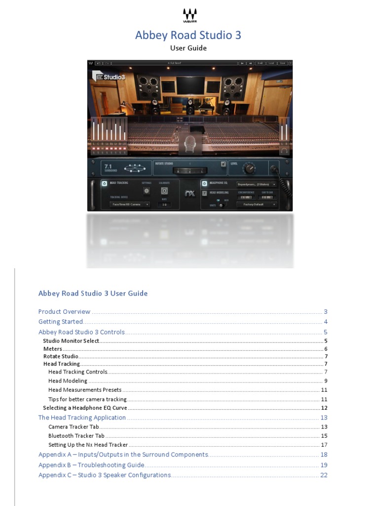Abbey Road Studio 3: User Guide | PDF | Headphones | Loudspeaker