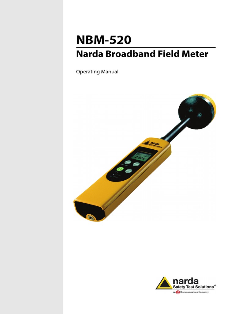 Narda Broadband Field Meter: Operating Manual | PDF | Rechargeable ...