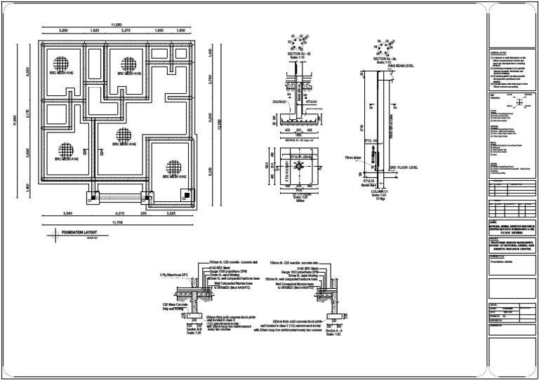 BRC Mesh A142 BRC Mesh A142: Foundation Layout | Download Free PDF ...