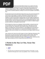 A Raisin in The Sun - Act 1 Full Summary | PDF