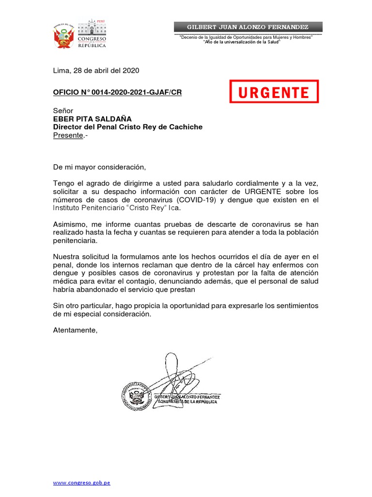 Oficio 014-2020 INPE | PDF