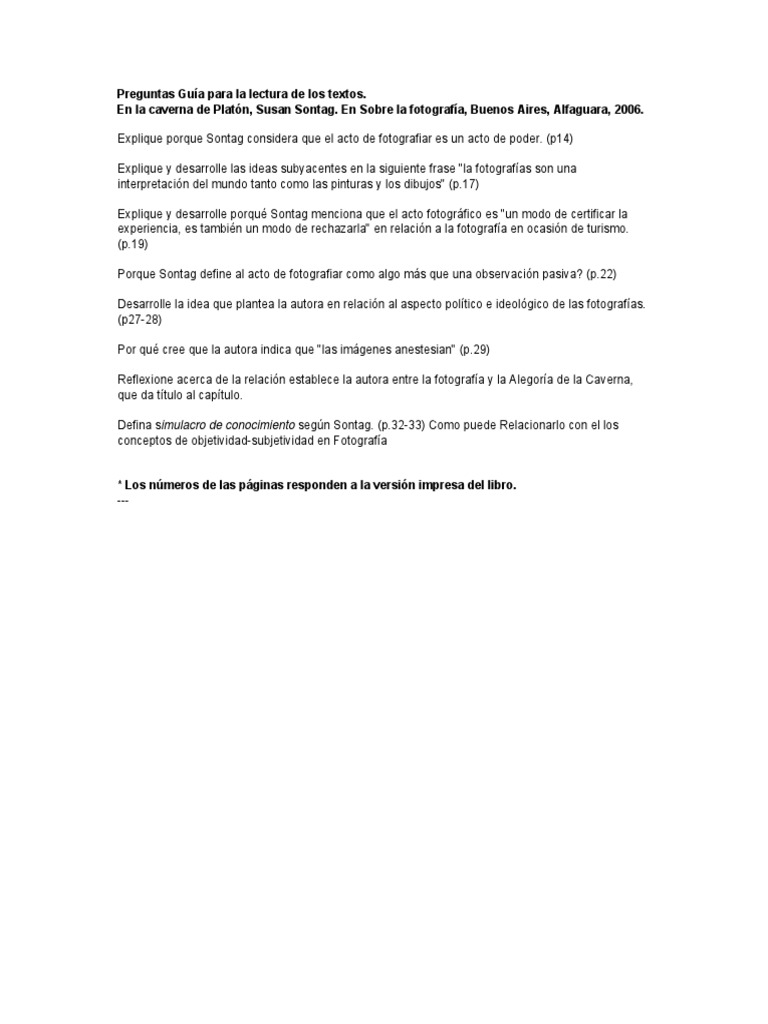 Preguntas Guía para La Lectura de Los Textos | PDF | Connotación | Imagen