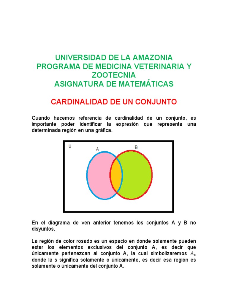 Cardinalidad de Conjuntos | PDF | Color | Science