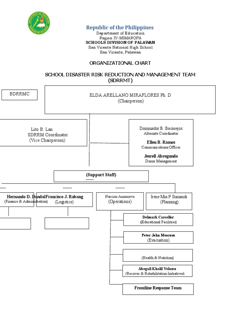 SDRRM Team Organizational Structure | PDF