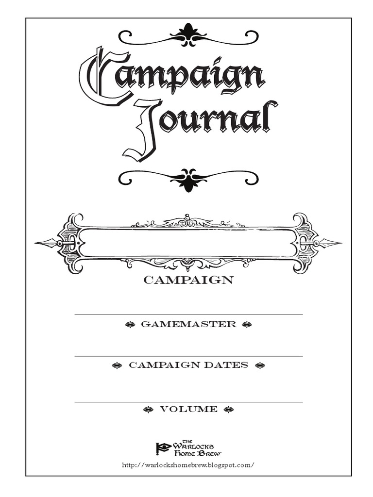 Campaign Journal | PDF | Video Game Design | Game Design