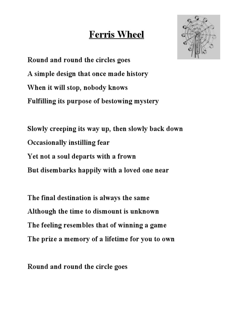 Ferris Wheel Poem | PDF | Poetry