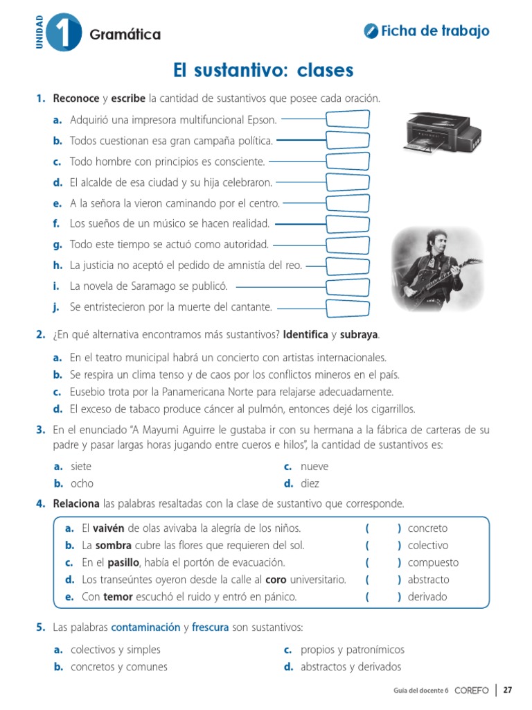 El Sustantivo Clases | PDF