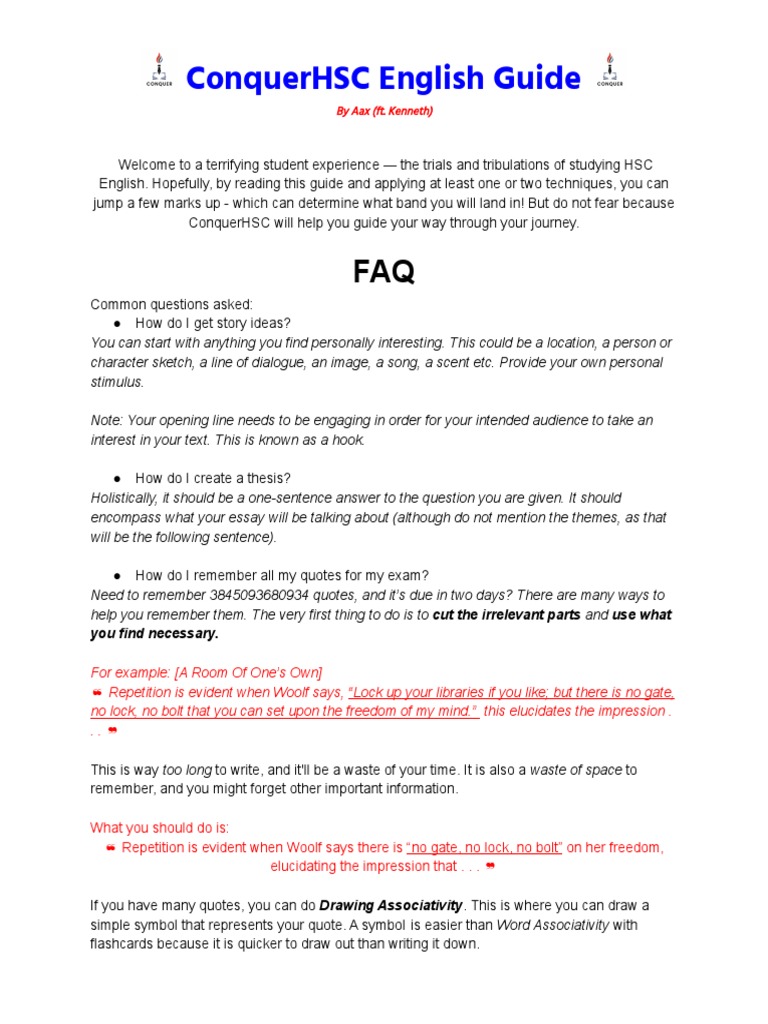 HSC English Study Guide 2025 | PDF